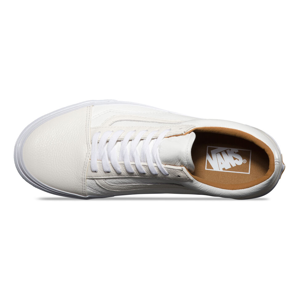(УЦЕНКА) Кожаные кеды Vans OLD SKOOL VZDFEWB белые купить по цене 4 290 ...